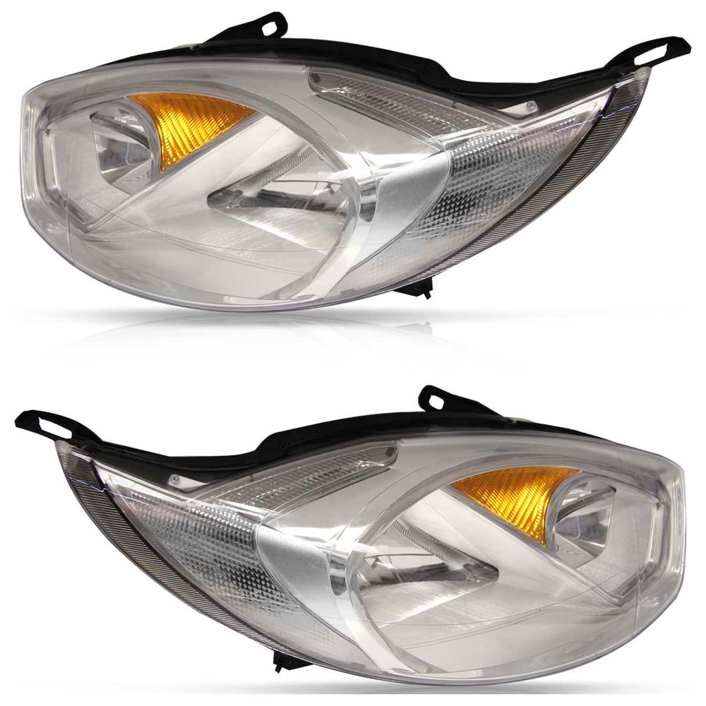 Farol Dianteiro Fiesta 2011 2012 2013 2014 Máscara Cromada - Arsenal Car