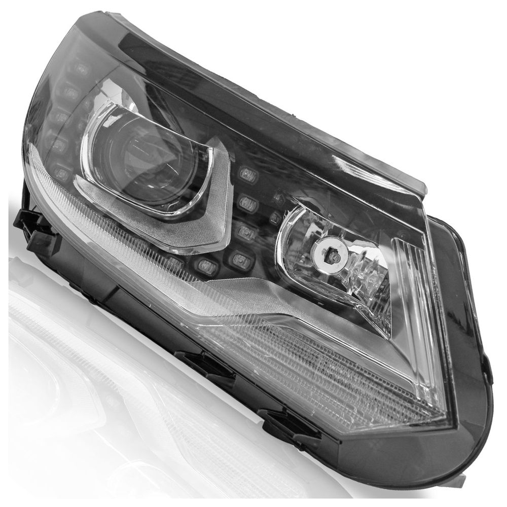 Farol Dianteiro Daylight Tiguan 2012 2013 2014 Máscara Negra - Arsenal Car