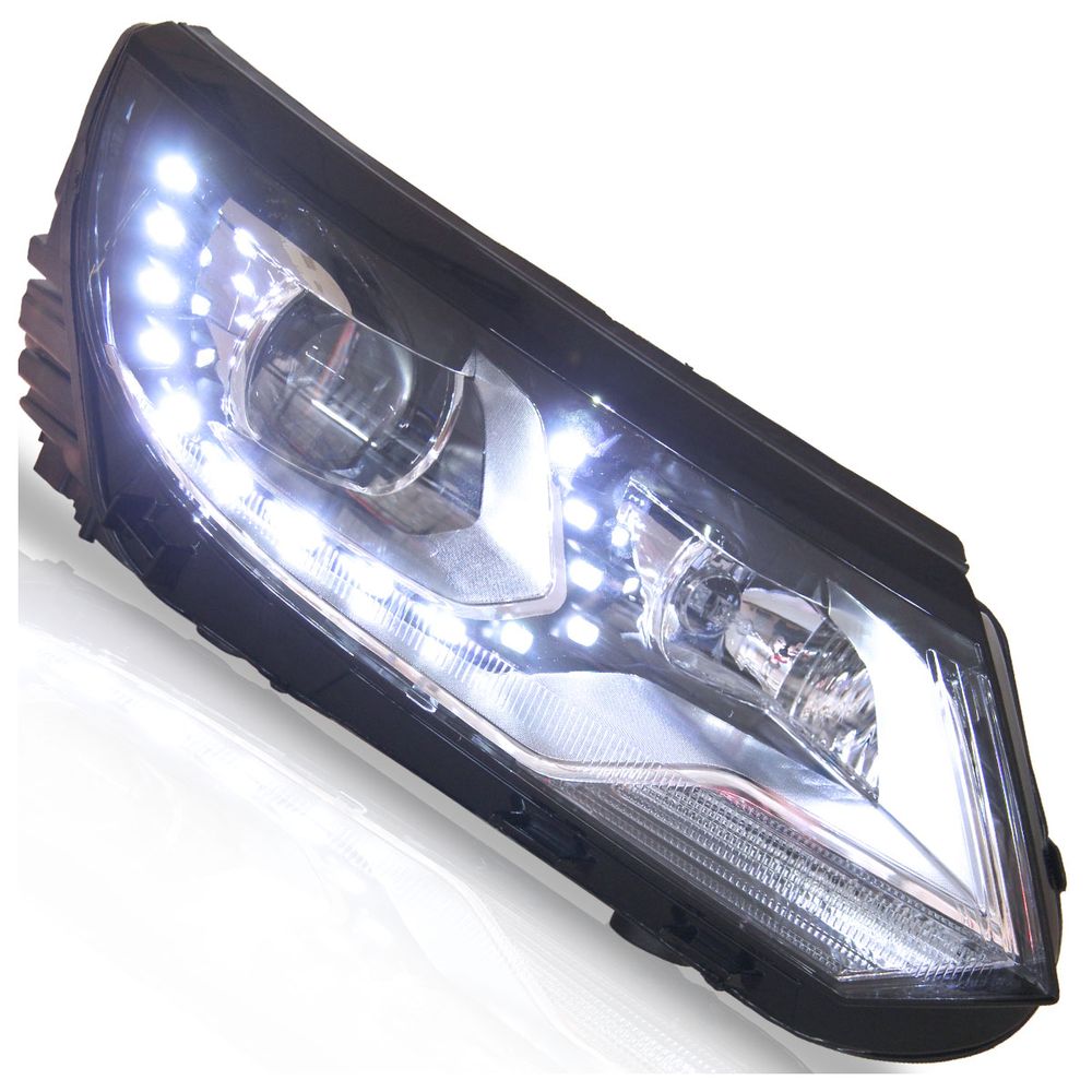 Farol Dianteiro Daylight Tiguan 2012 2013 2014 Máscara Negra - Arsenal Car